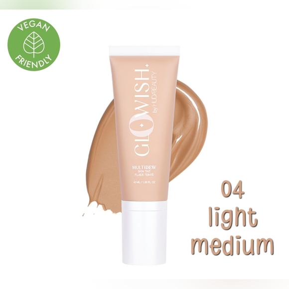 HUDA BEAUTY | Makeup | Huda Beauty Glowish Multidew Vegan Skin Tint Foundation Light Medium Bnib ...